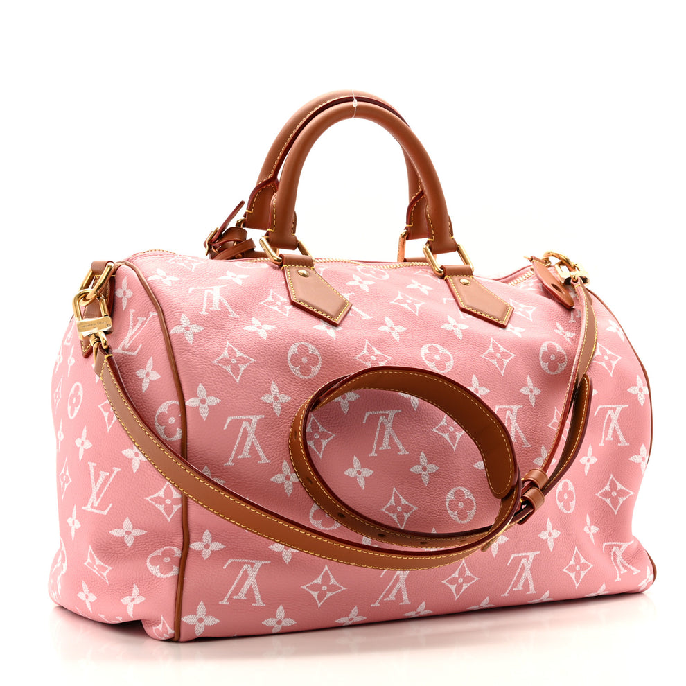 Louis Vuitton Calfskin Monogram Speedy P9 Bandouliere 40 Pink Sakura ...
