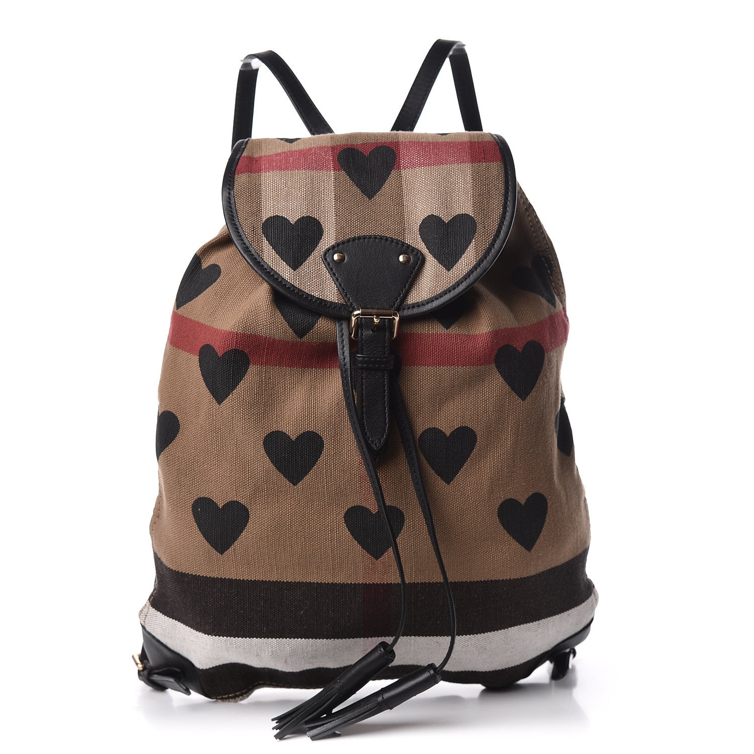 Burberry Overdyed Canvas Mega Check Heart Print Medium Chiltern ...