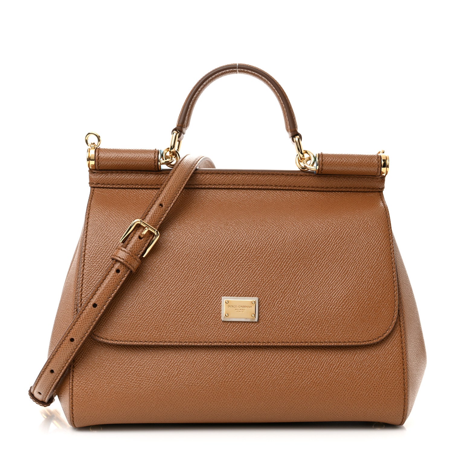 Dolce & Gabbana Dauphine Medium Miss Sicily Satchel Caramello 1388978 ...