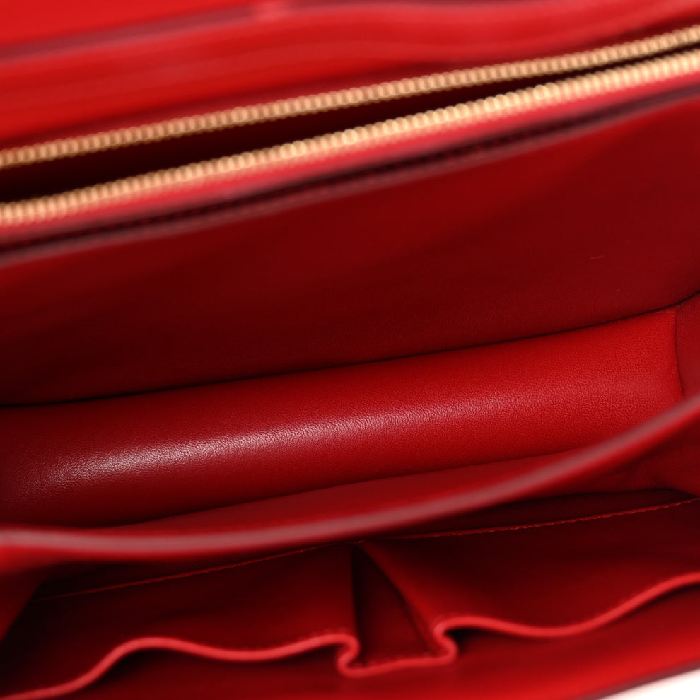 Celine Box Calfskin Medium Classic Box Flap Bag Dark Brick 1794922 ...