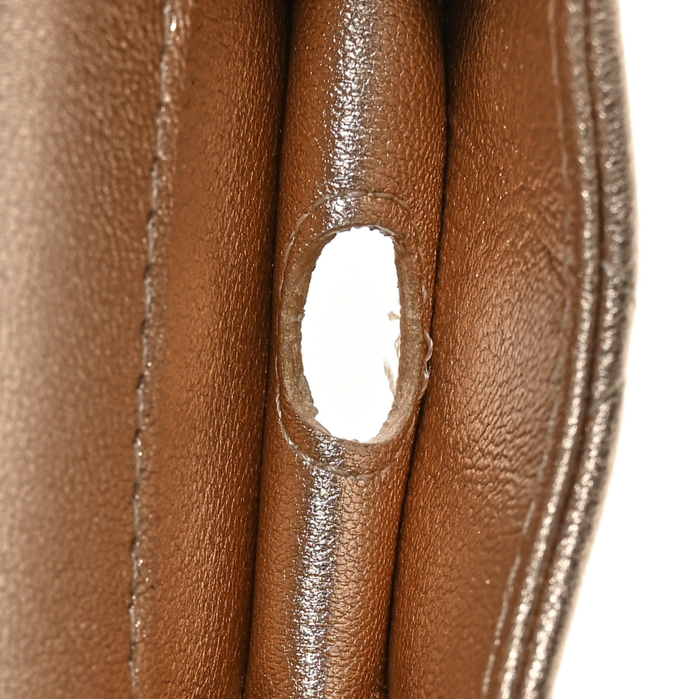 Chanel Metallic Lambskin Quilted Round Clip On Coin Purse Airpods Case ...