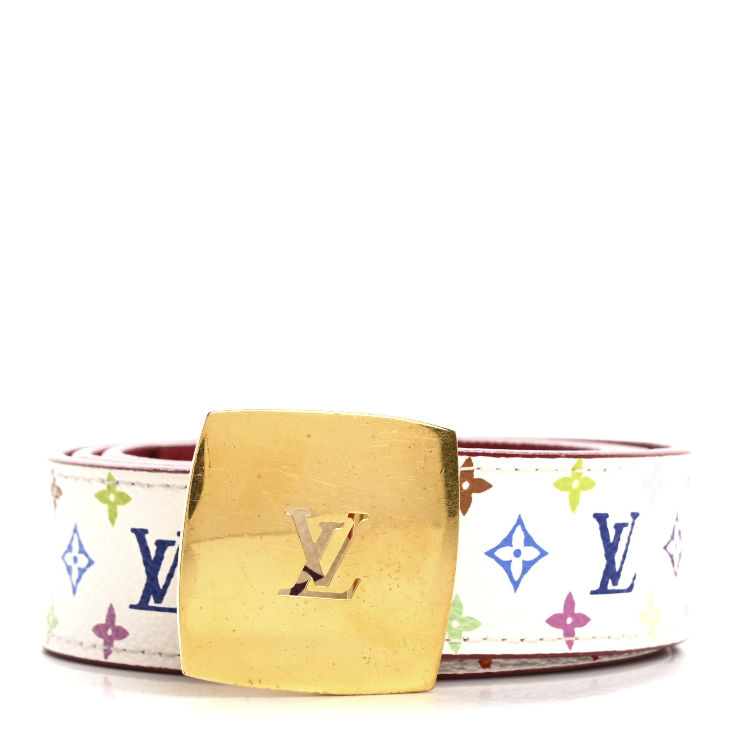 Louis Vuitton Monogram Multicolor LV Cut Reversible Belt 90 36 White ...