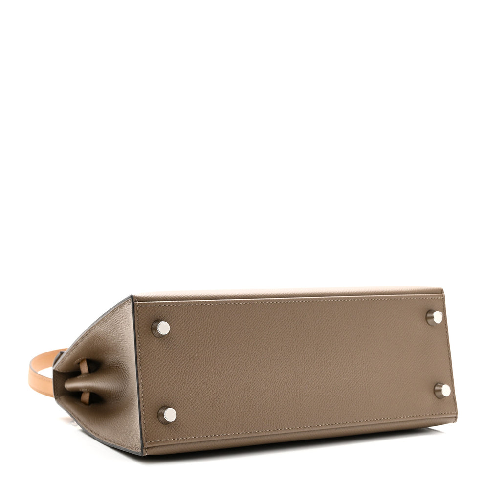 Hermes Epsom Tri-Color Kelly Sellier 25 Etoupe Alezan Biscuit 1780471 ...