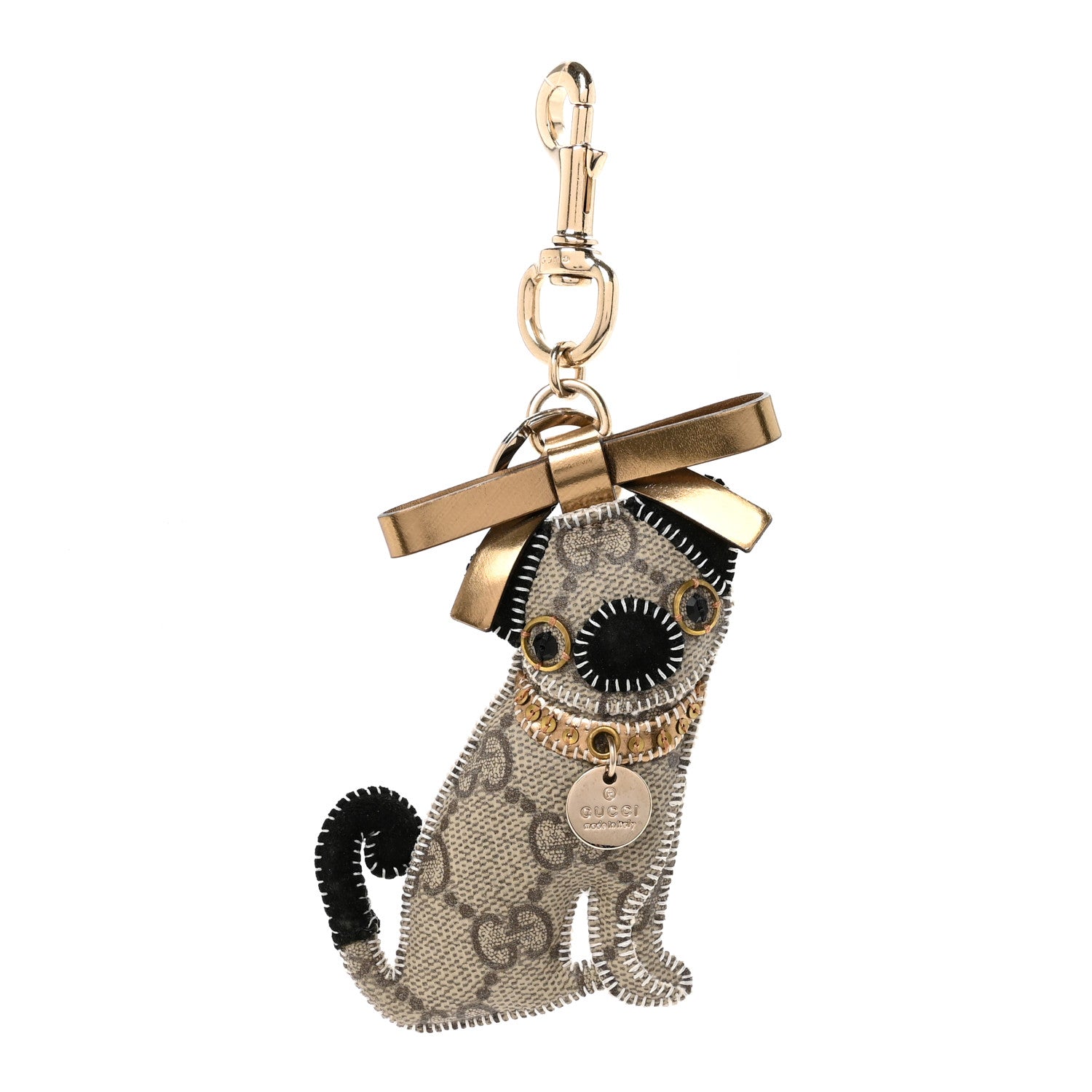 Gucci GG Supreme Monogram Oliver Pug Dog Key Charm 1788901 – FASHIONPHILE