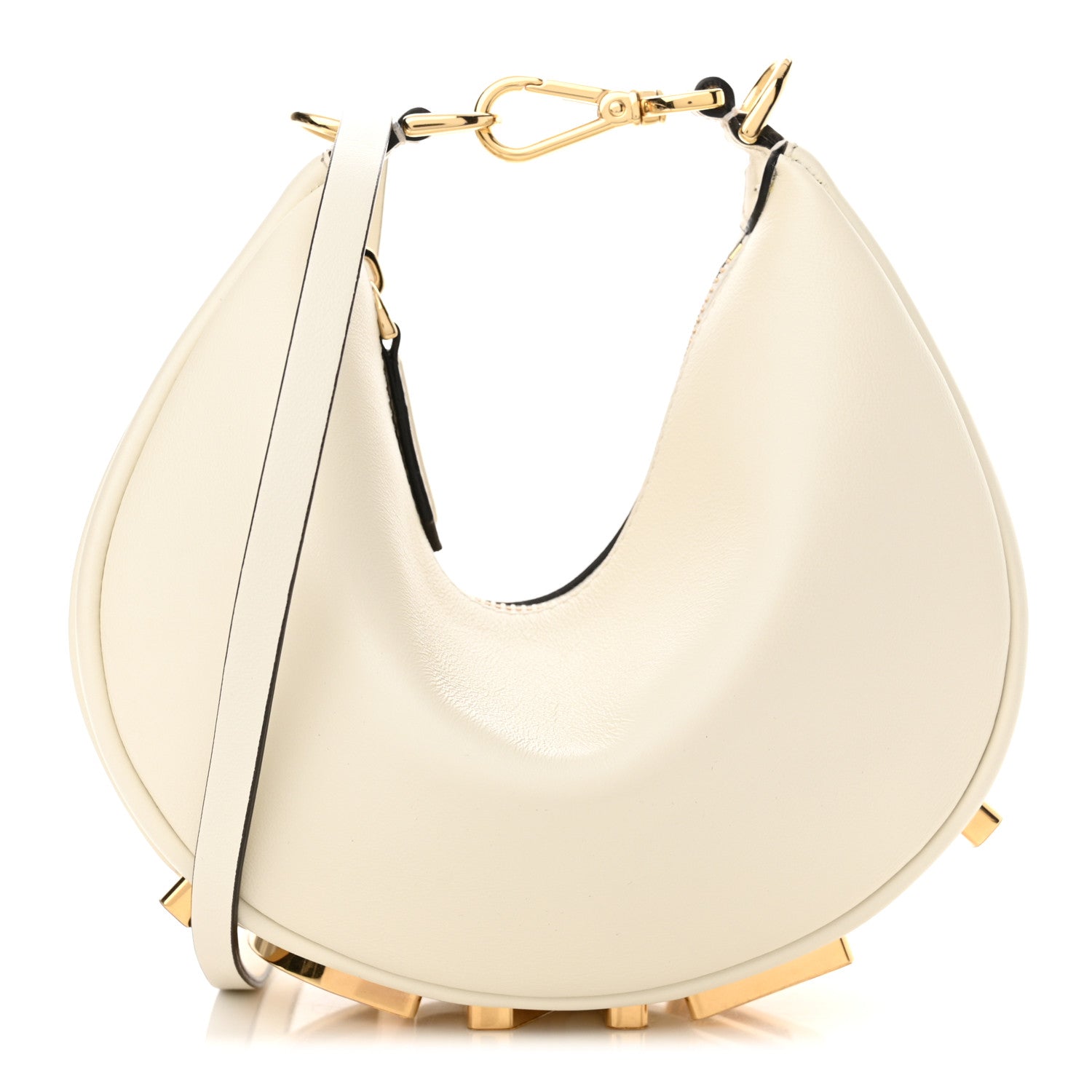 Fendi Vitello Grace Matte Mini Fendigraphy Hobo Bag White Ice 1544815 ...