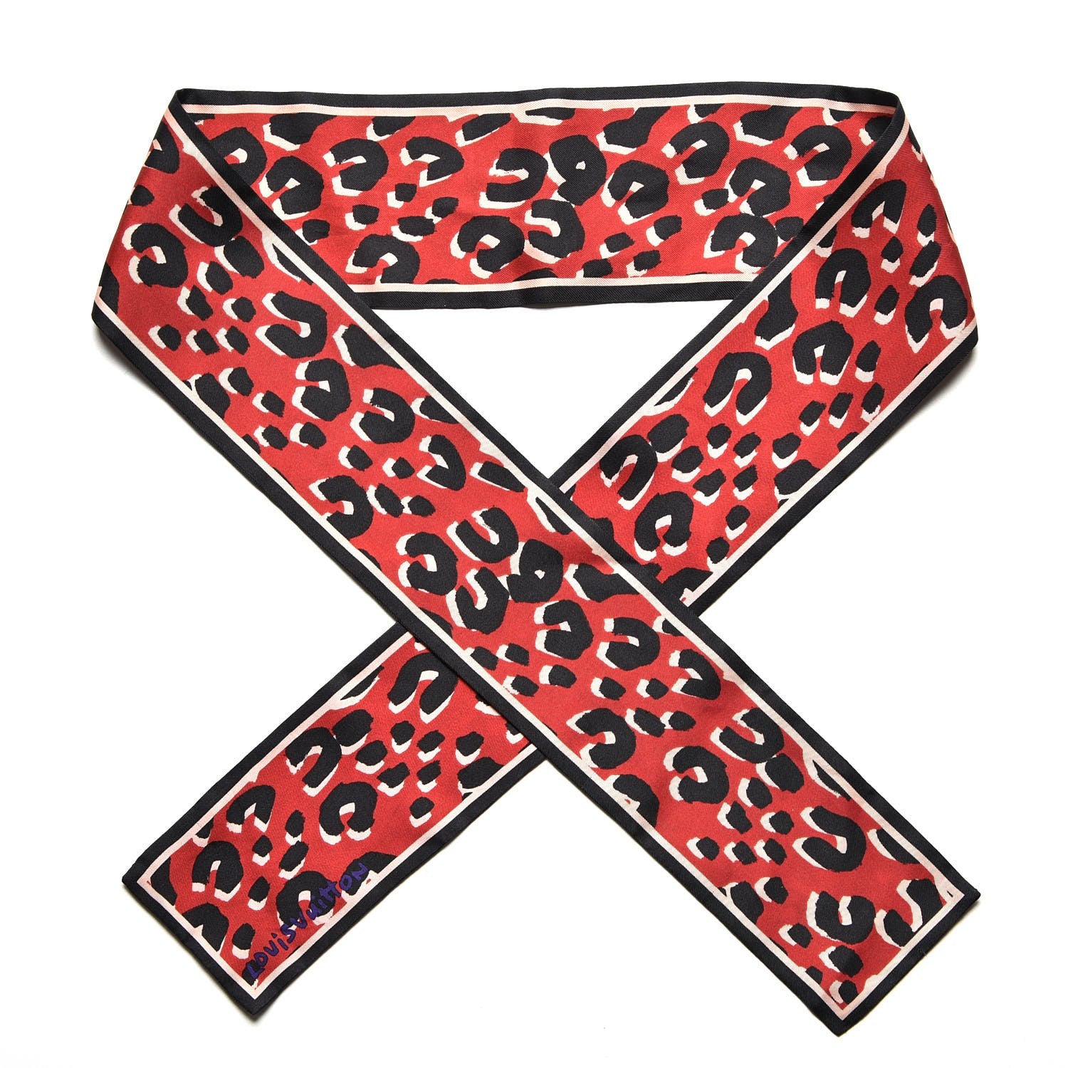 Louis Vuitton Silk Leopard Bandeau Rouge 224629 – FASHIONPHILE
