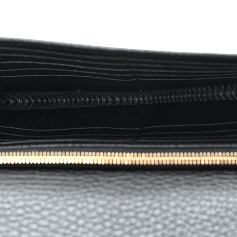 Gucci Dollar Calfskin Interlocking G Chain Wallet Black 1887744 ...