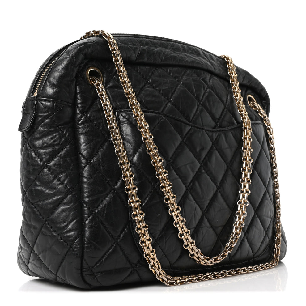 Chanel Aged Calfskin Quilted Large Reissue Camera Case Black 1783106 ...