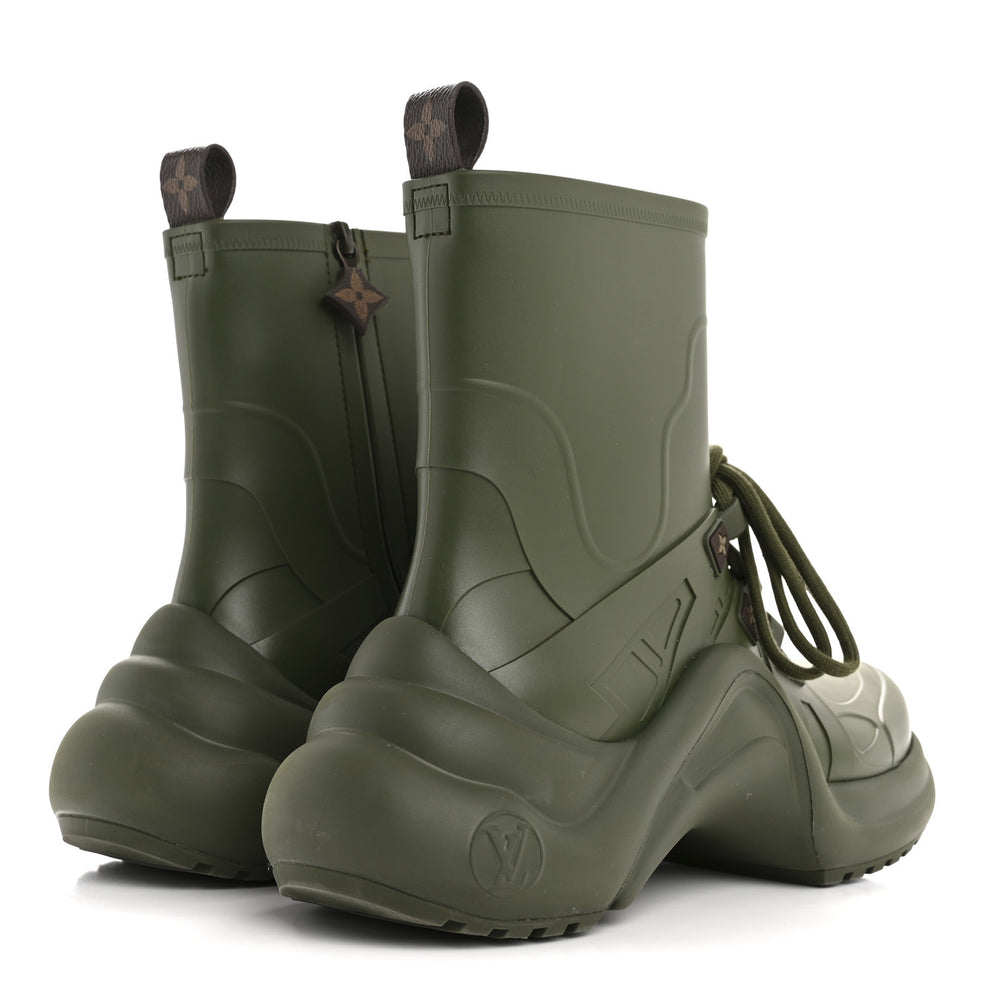 Louis Vuitton Mat Rubber Monogram LV Archlight Sneaker Boots 38 Kaki ...