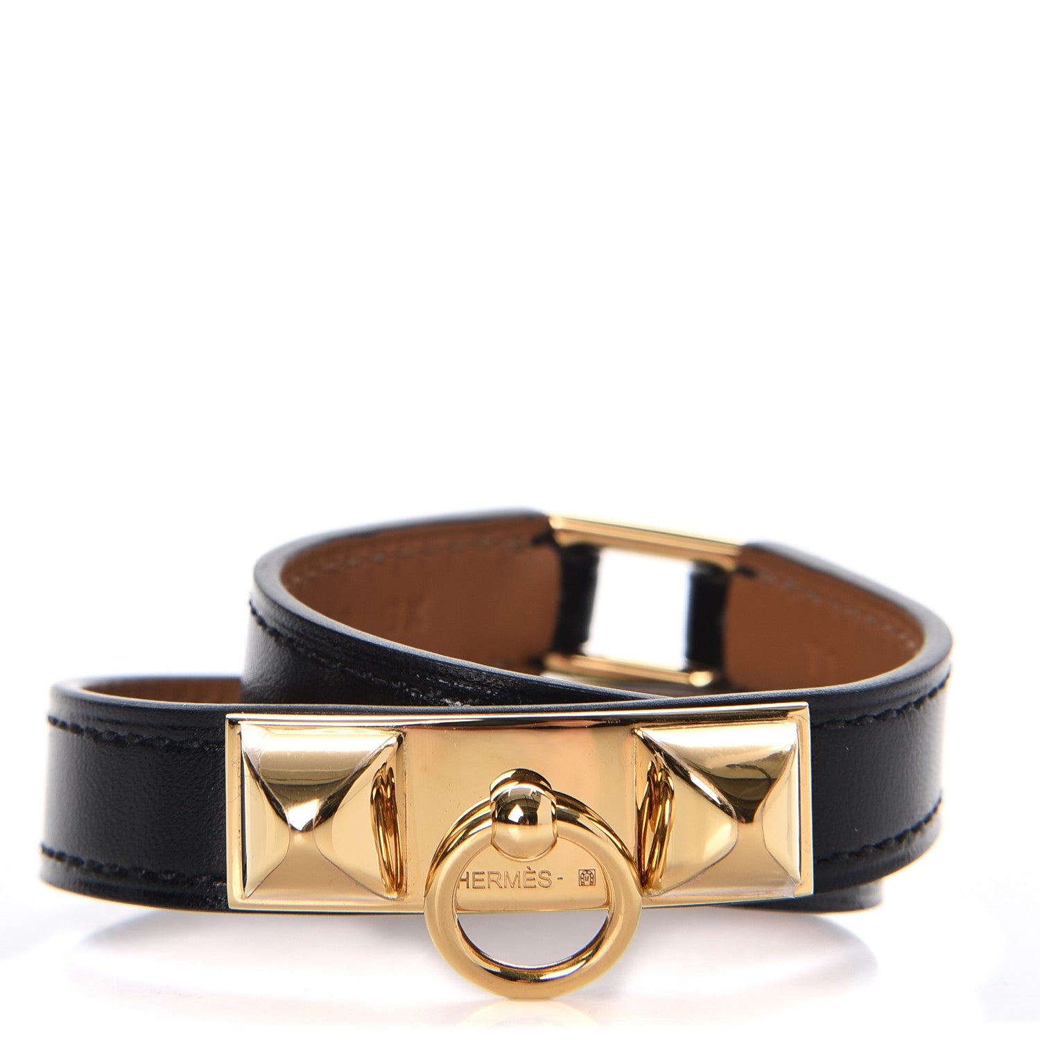 Hermes Chamonix Rivale Double Tour Bracelet XS Black 229183 – FASHIONPHILE