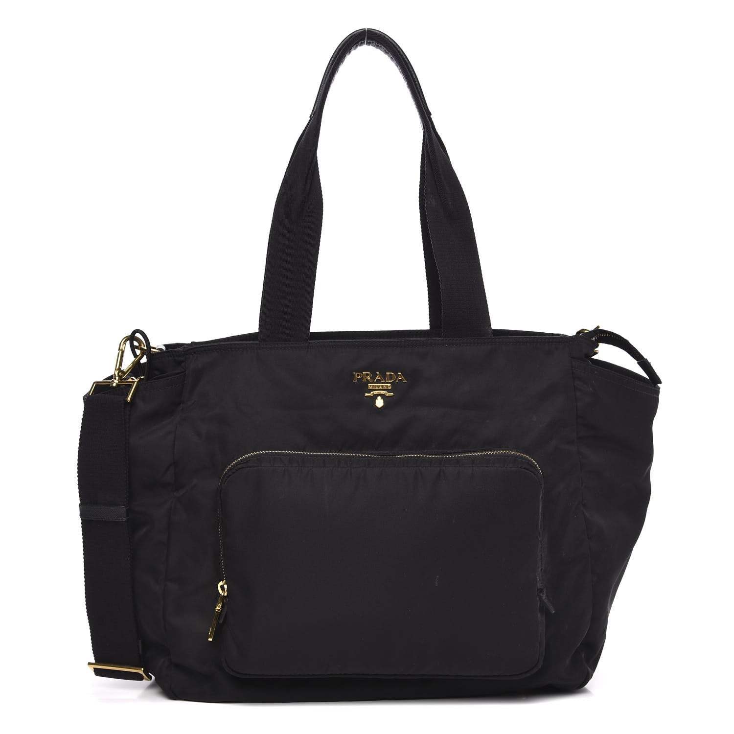 Prada Tessuto Nylon Vela Diaper Bag Black 665108 – FASHIONPHILE