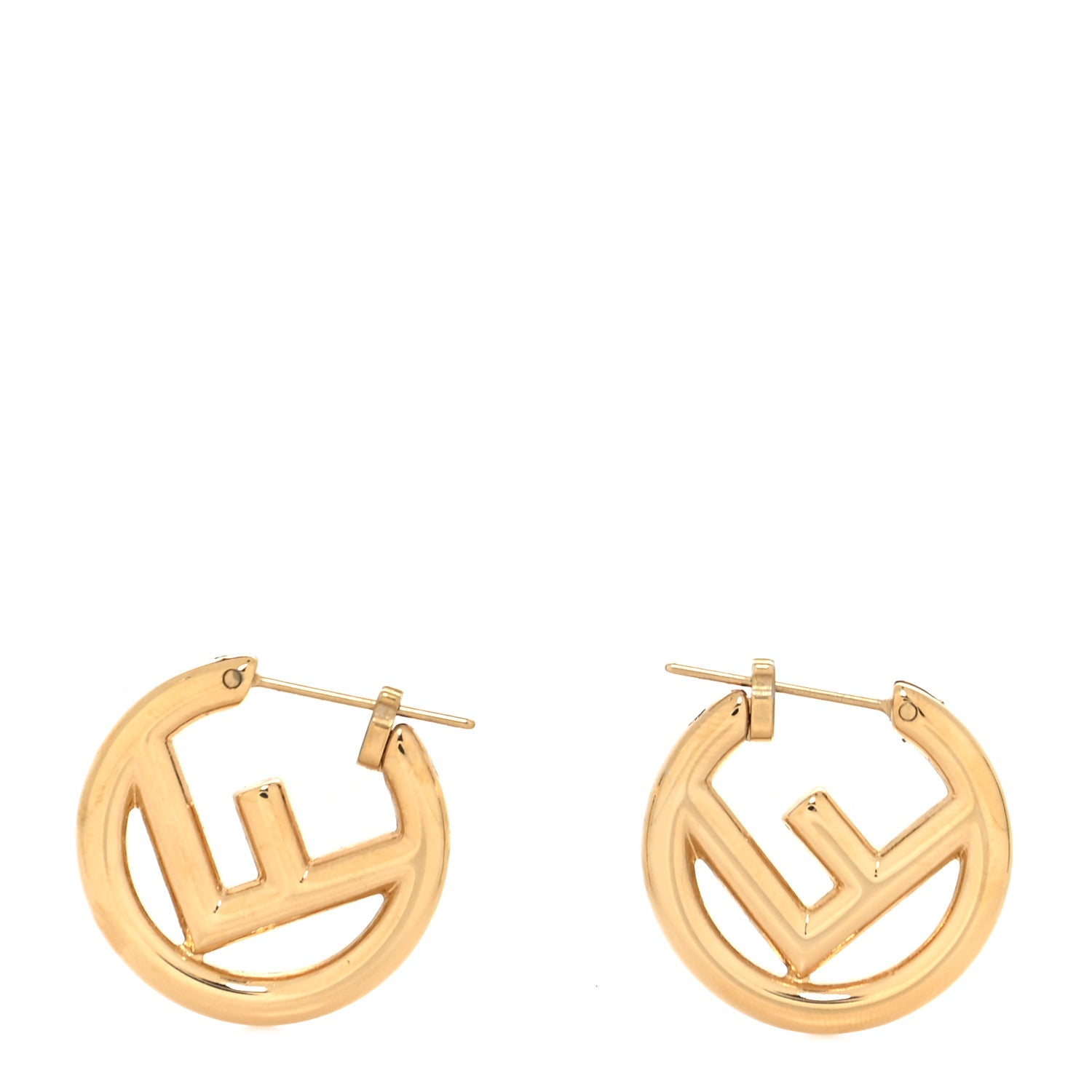 Fendi Metal F is Fendi Hoop Earrings Gold 1243139 – FASHIONPHILE