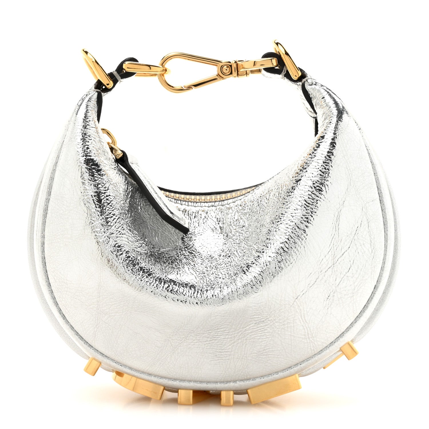 Fendi Rock Millenium Nano Fendigraphy Hobo Charm Argento 1735244 ...