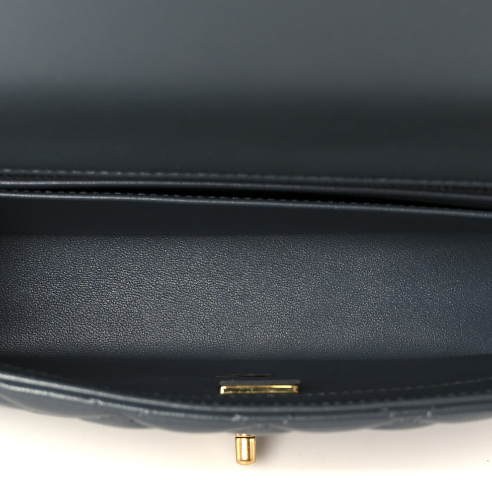 Chanel Lambskin Quilted Medium Rectangular CC Slide Flap Grey 1803903 ...