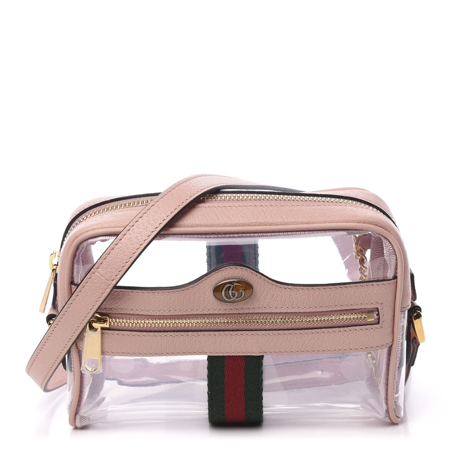 Gucci Vinyl Web Mini Ophidia Transparent Shoulder Bag Perfect Pink ...