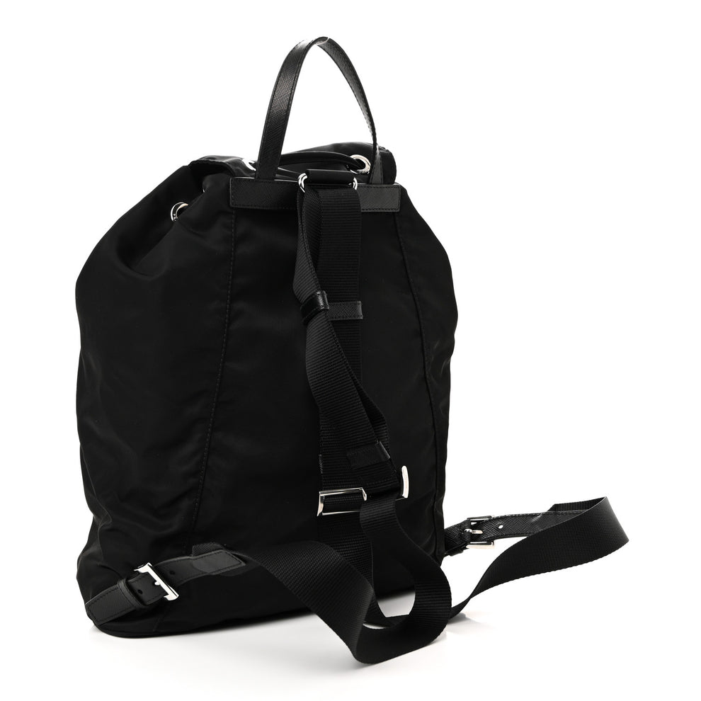 Prada Nylon Tessuto Saffiano Zipper Backpack Black 1789281 – FASHIONPHILE