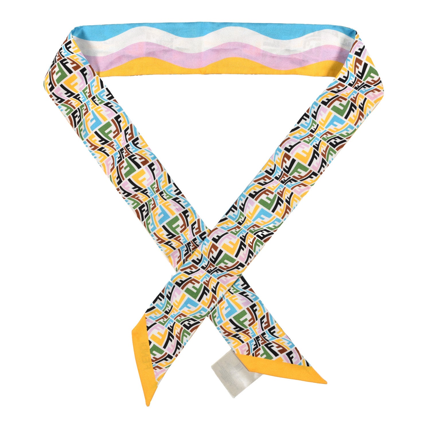 Fendi X SARAH COLEMAN Silk FF Vertigo Wrappy Scarf Multicolor 1068200 ...