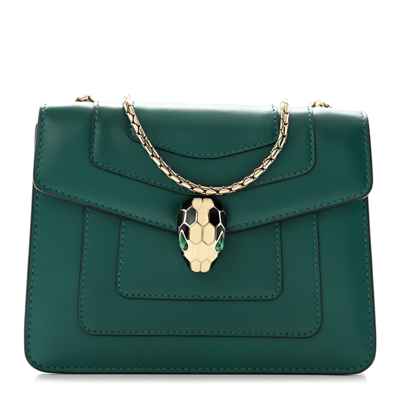 Bulgari Calfskin Small Serpenti Forever Snake Strap Crossbody Bag ...