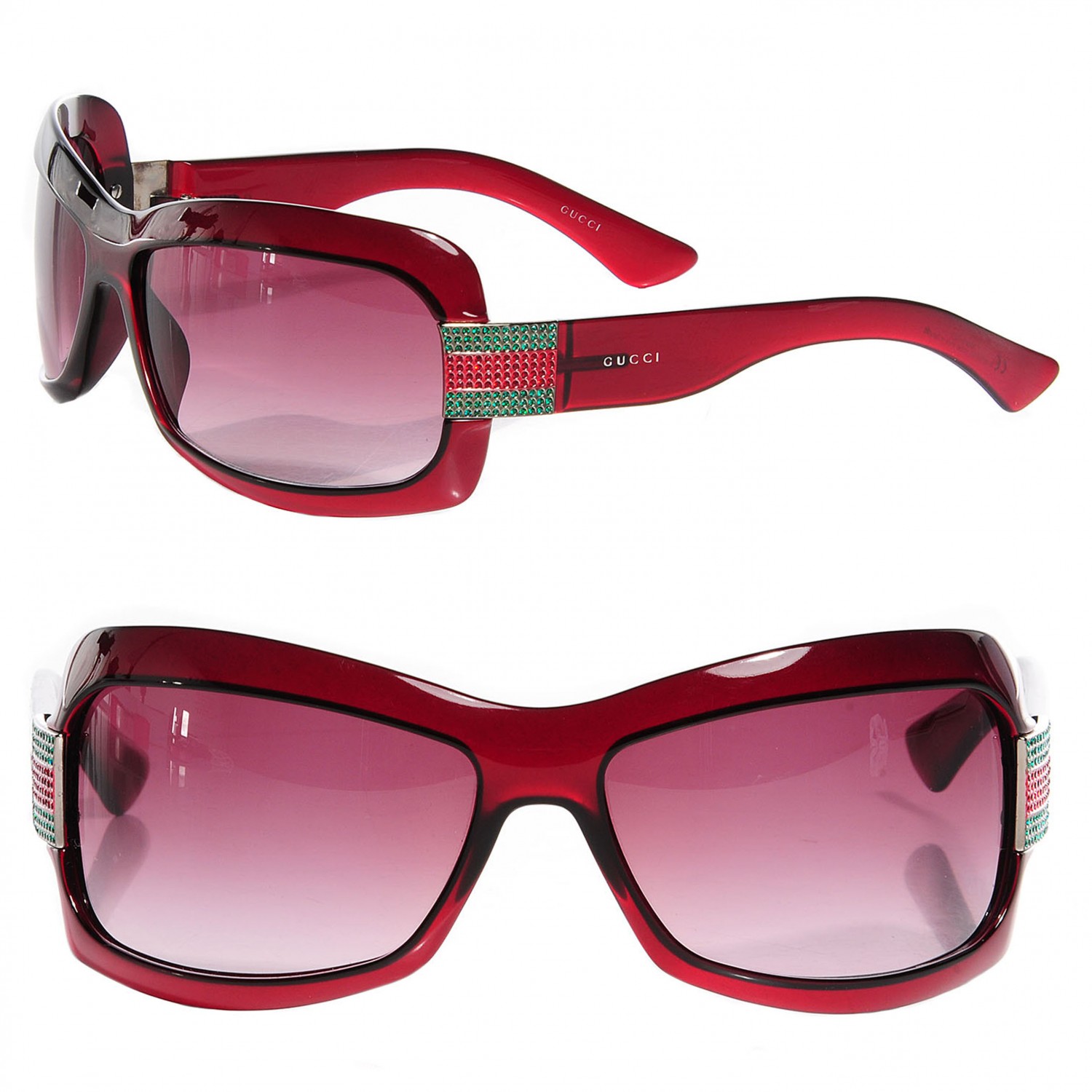 Gucci Strass Crystal Web 2901 Sunglasses Red 97634 Fashionphile