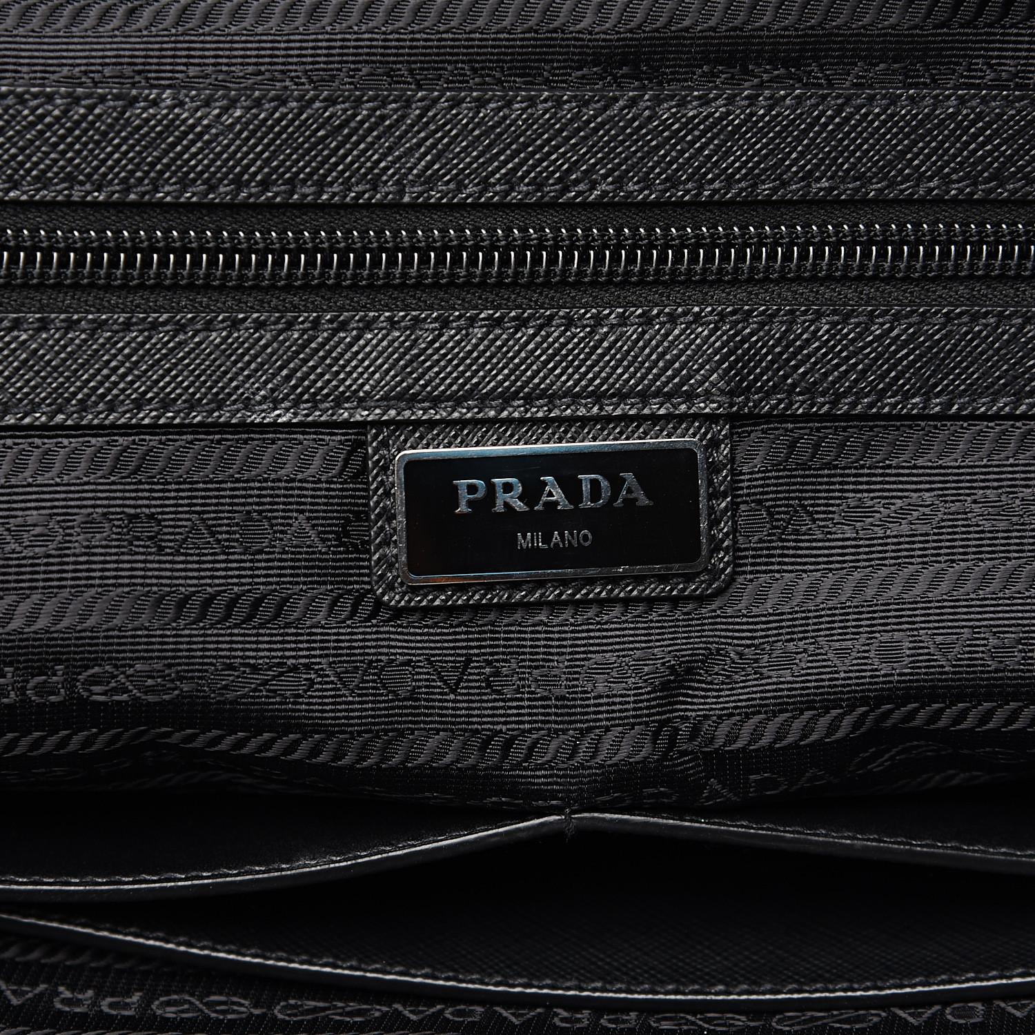 Prada Tessuto Nylon Saffiano Tote Black 570119 Fashionphile