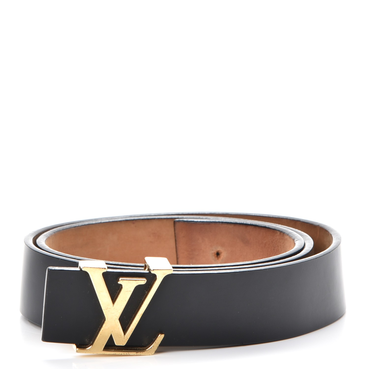 LOUIS VUITTON Calfskin 30mm LV Initiales Belt 80 32 Black 243884 louis-vuitton-calfskin-30mm-lv-initiales-belt-80-32-black-243884