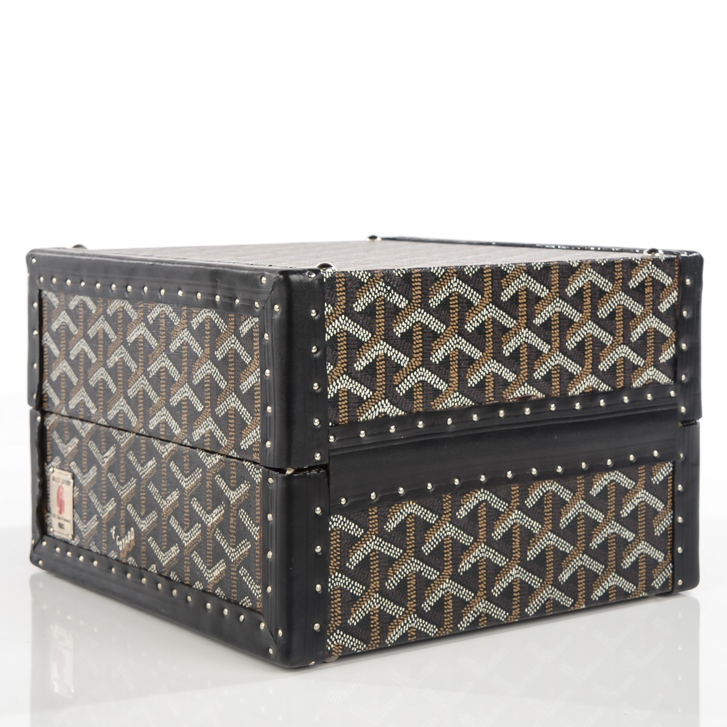 GOYARD Goyardine Travelling Pet Bowl Carrier 22 Black 112245 goyard-goyardine-travelling-pet-bowl-carrier-22-black-112245