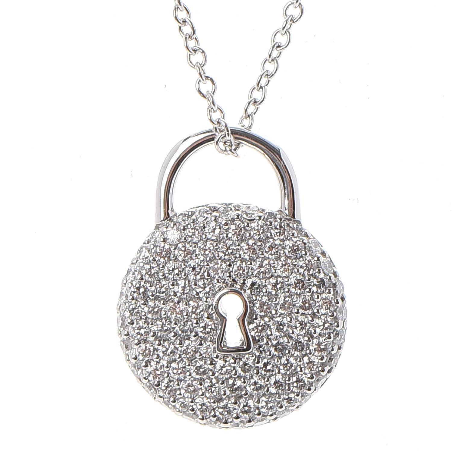 TIFFANY Platinum Diamond Lock Pendant 268794 TIFFANY Platinum Diamond Lock Pendant 268794