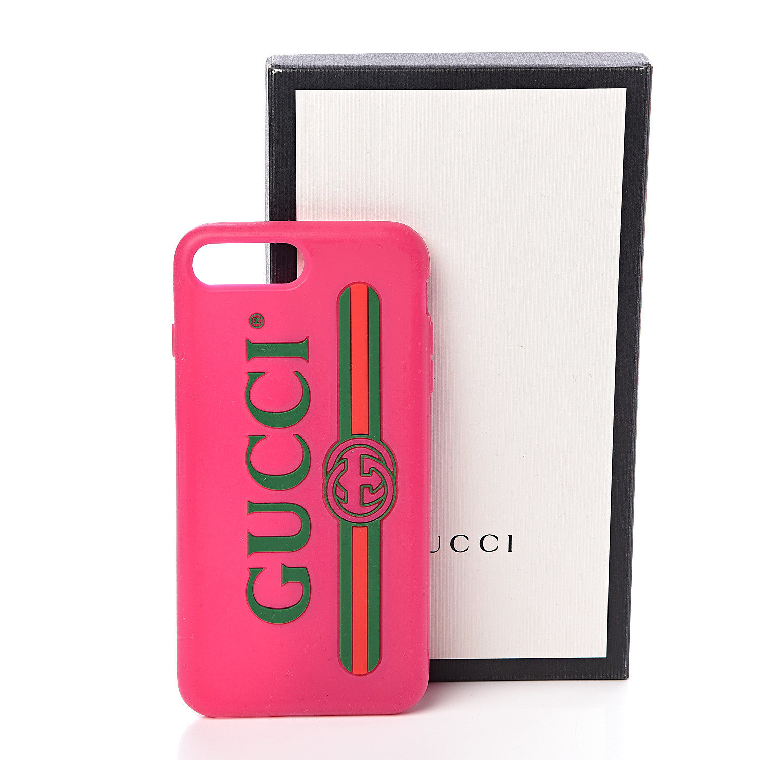 Gucci Rubber Gucci Print Iphone 78 Plus Case Pink 478849