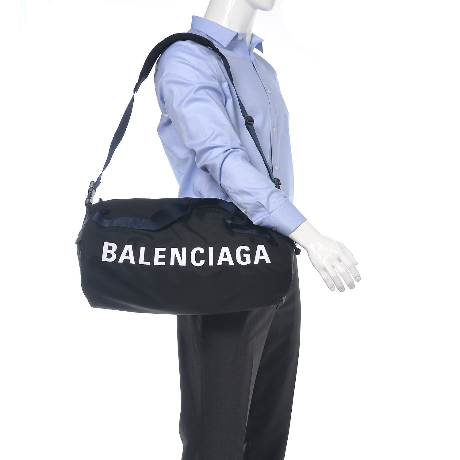 BALENCIAGA Nylon Wheel Gym Bag Black 474599