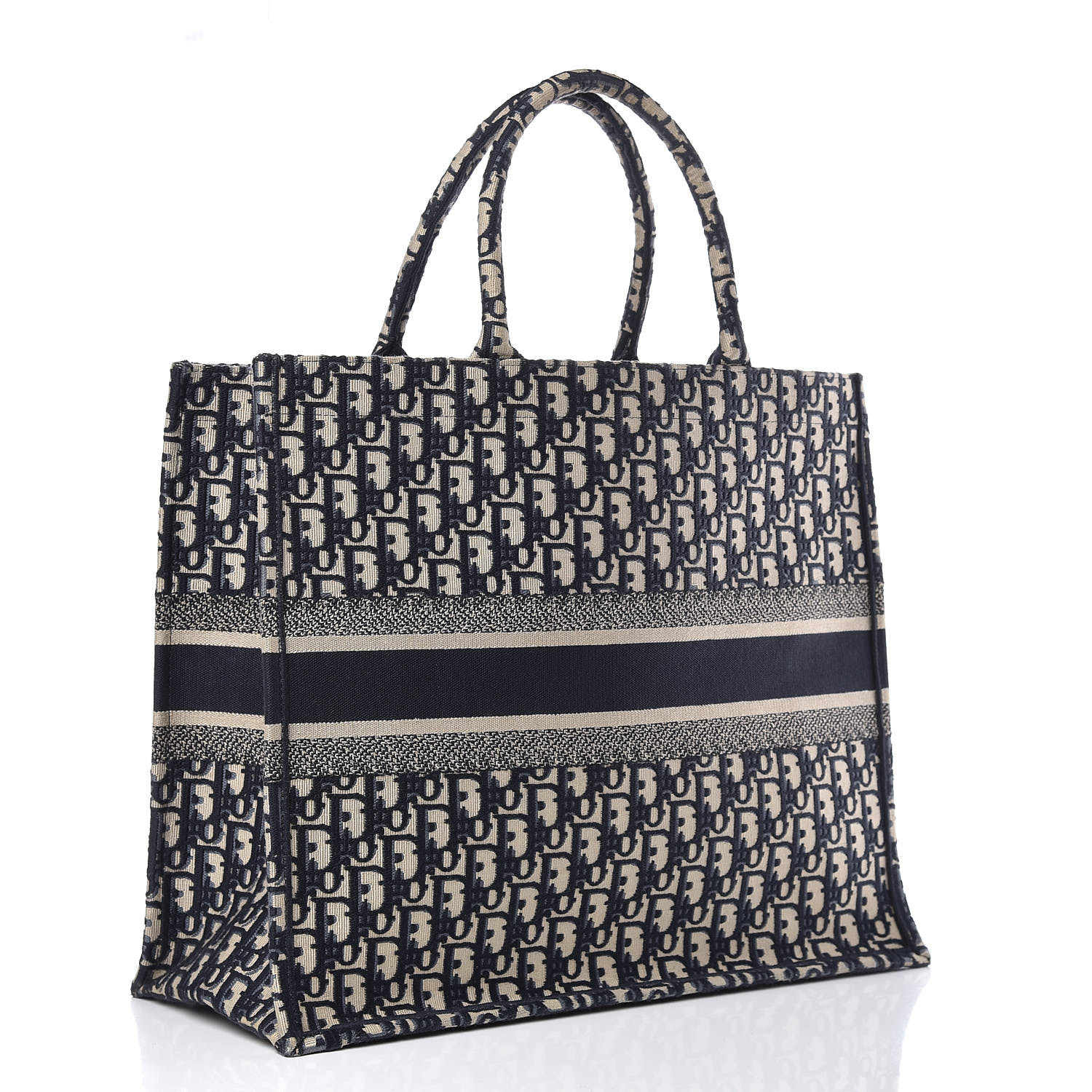 CHRISTIAN DIOR Oblique Book Tote Blue Multicolor 386258 CHRISTIAN DIOR Oblique Book Tote Blue Multicolor 386258