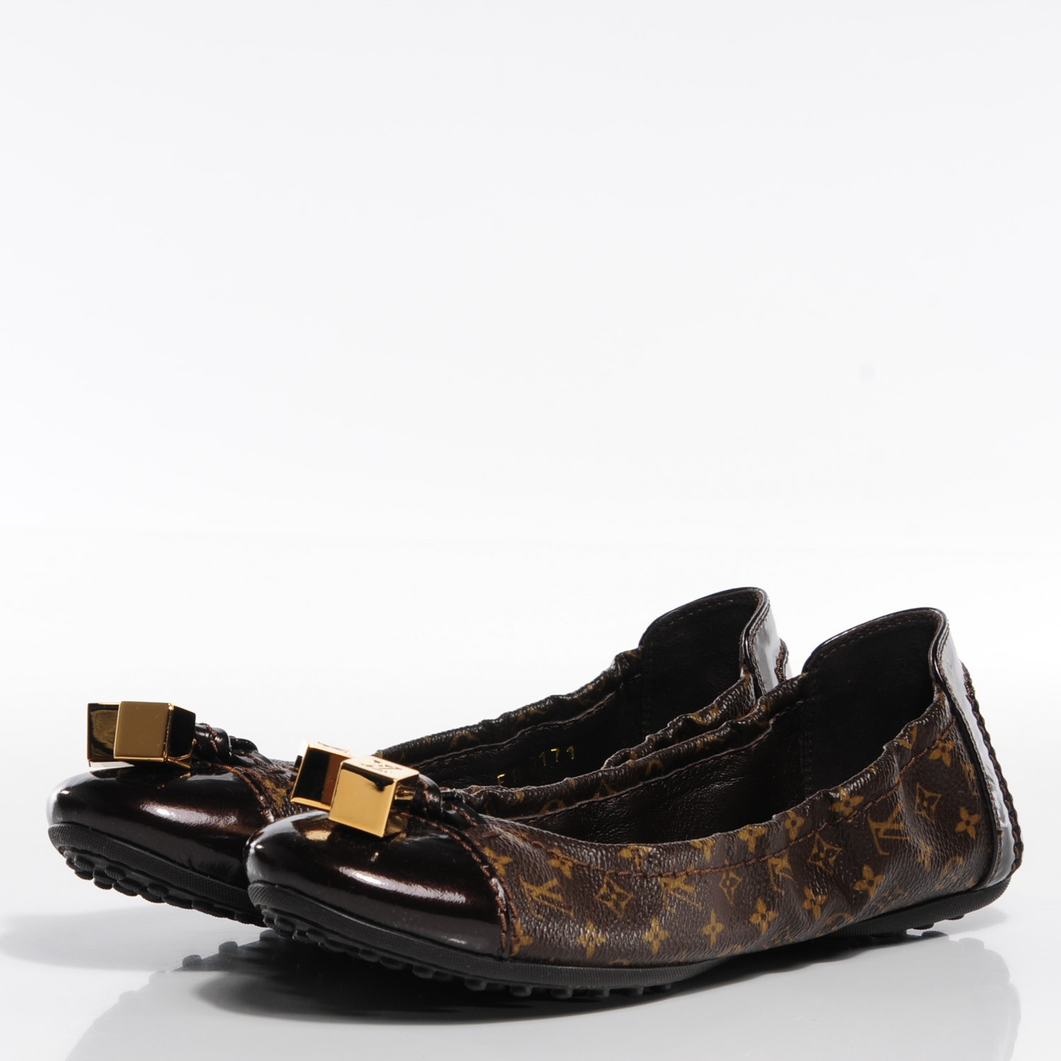 LOUIS VUITTON Monogram Lovely Ballerina Flats 34.5 112225 | FASHIONPHILE