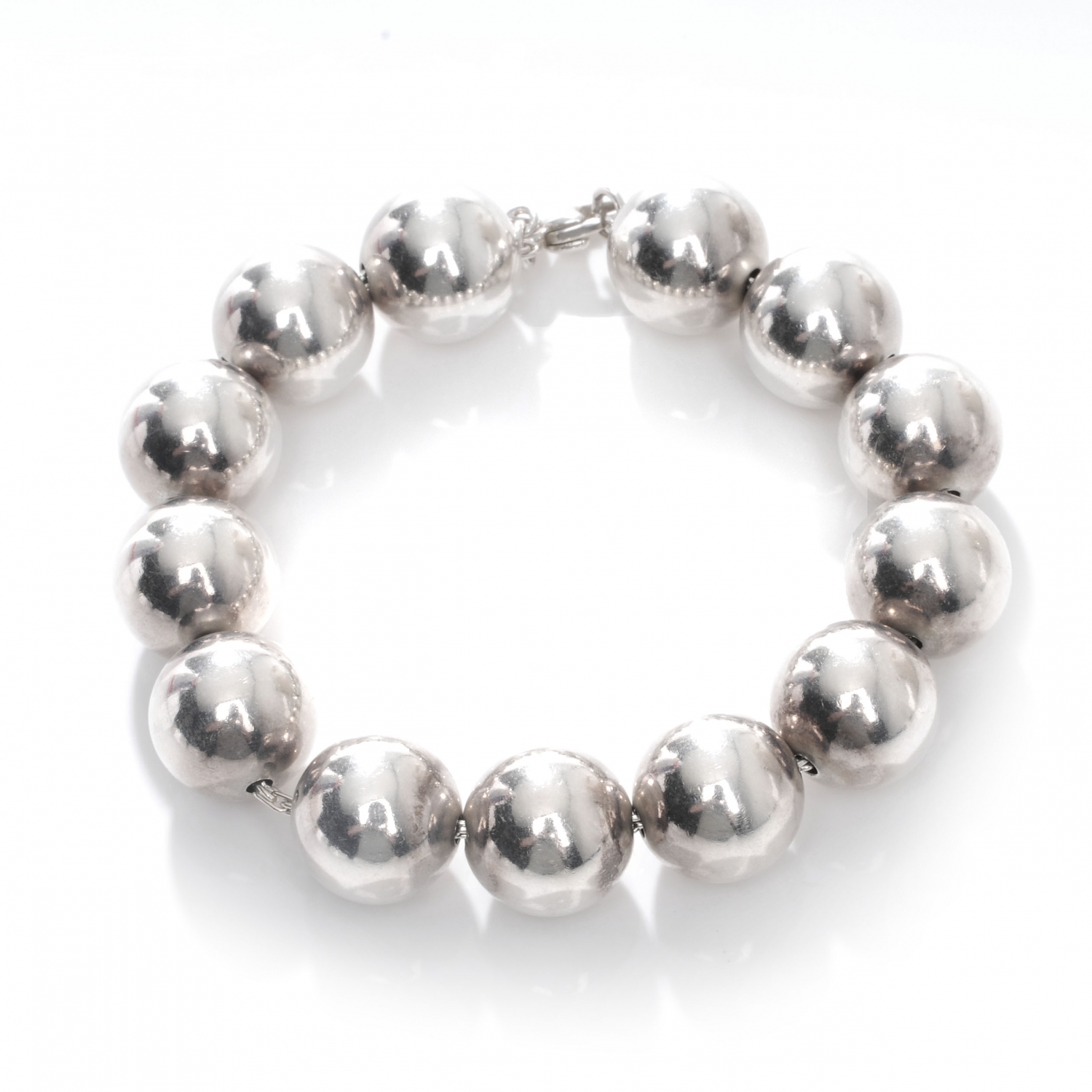 TIFFANY Sterling Silver Large Beaded Bracelet 44636 tiffany-sterling-silver-large-beaded-bracelet-44636
