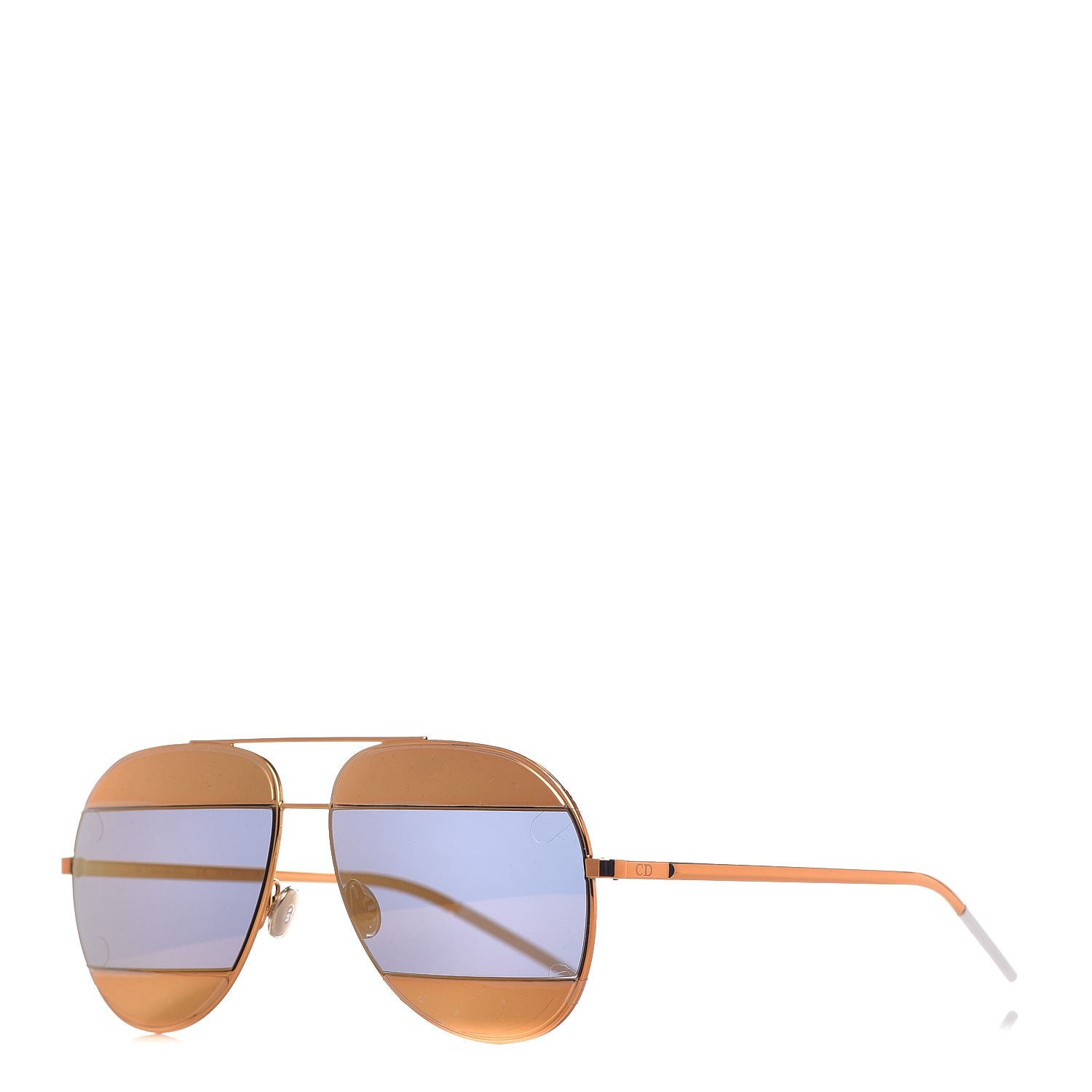 Christian Dior Split 1 Aviator Sunglasses Gold 527201