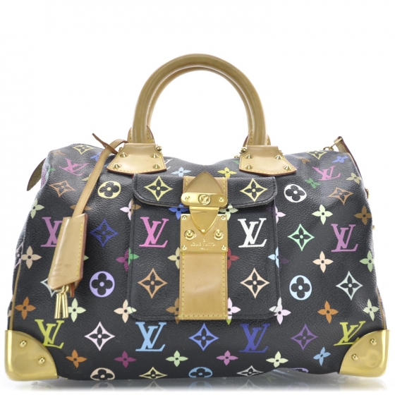 LOUIS VUITTON Monogram Multicolor Speedy 30 Black 33870 LOUIS VUITTON Monogram Multicolor Speedy 30 Black 33870
